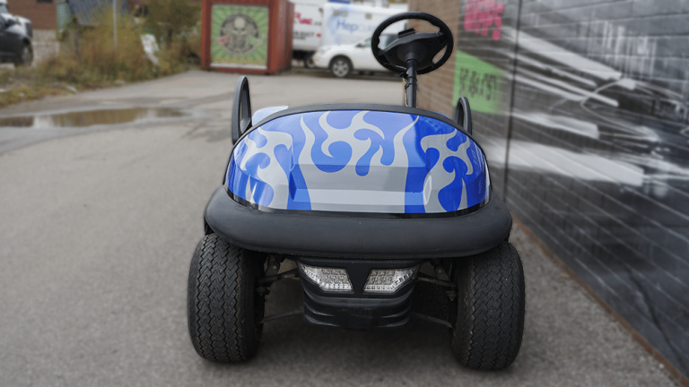 Cool Custom Club Car Golf Cart Full Wrap - Avery Dennison
